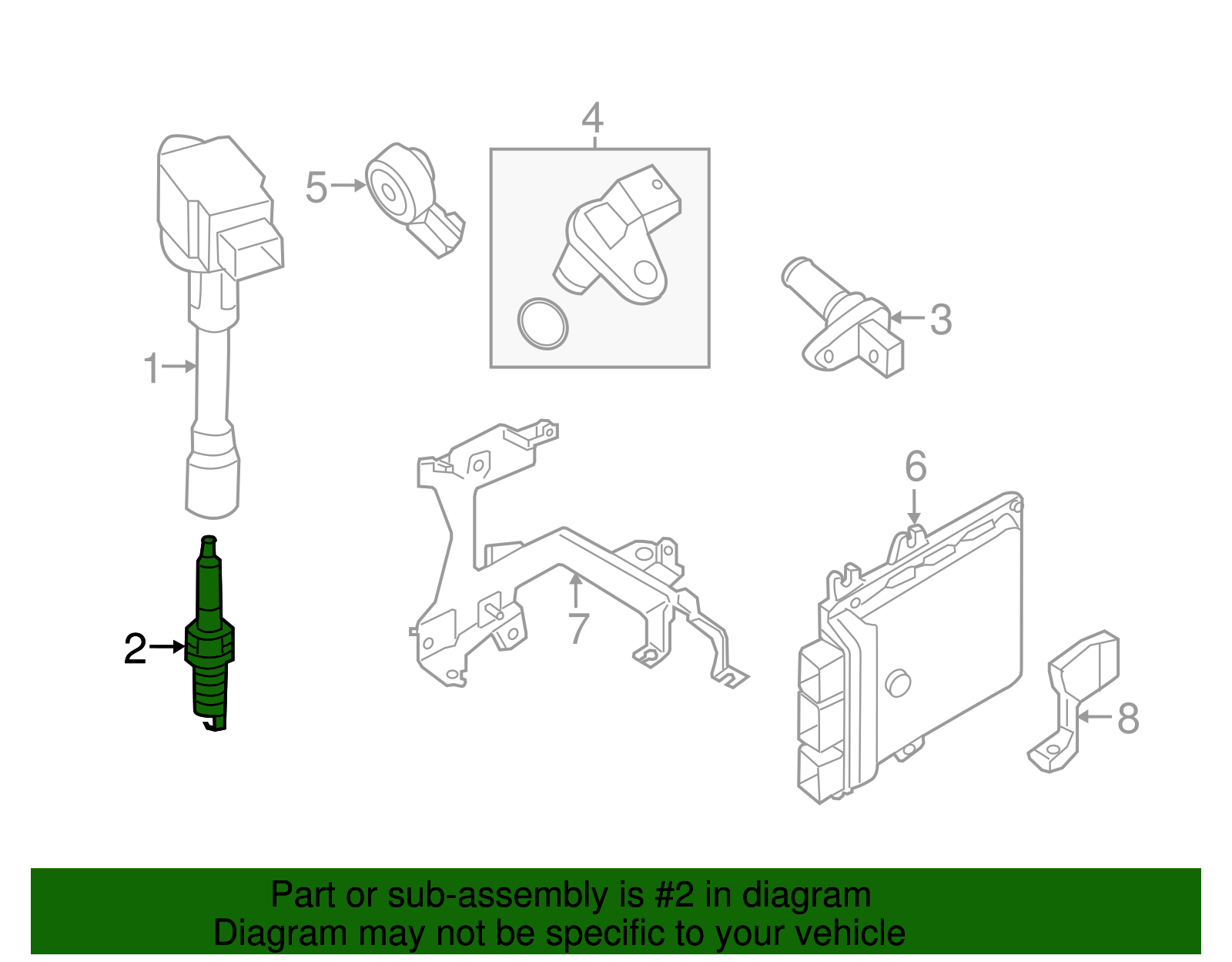 2007-2025 Nissan Spark Plug 22401-EW61C | OEM Parts Online