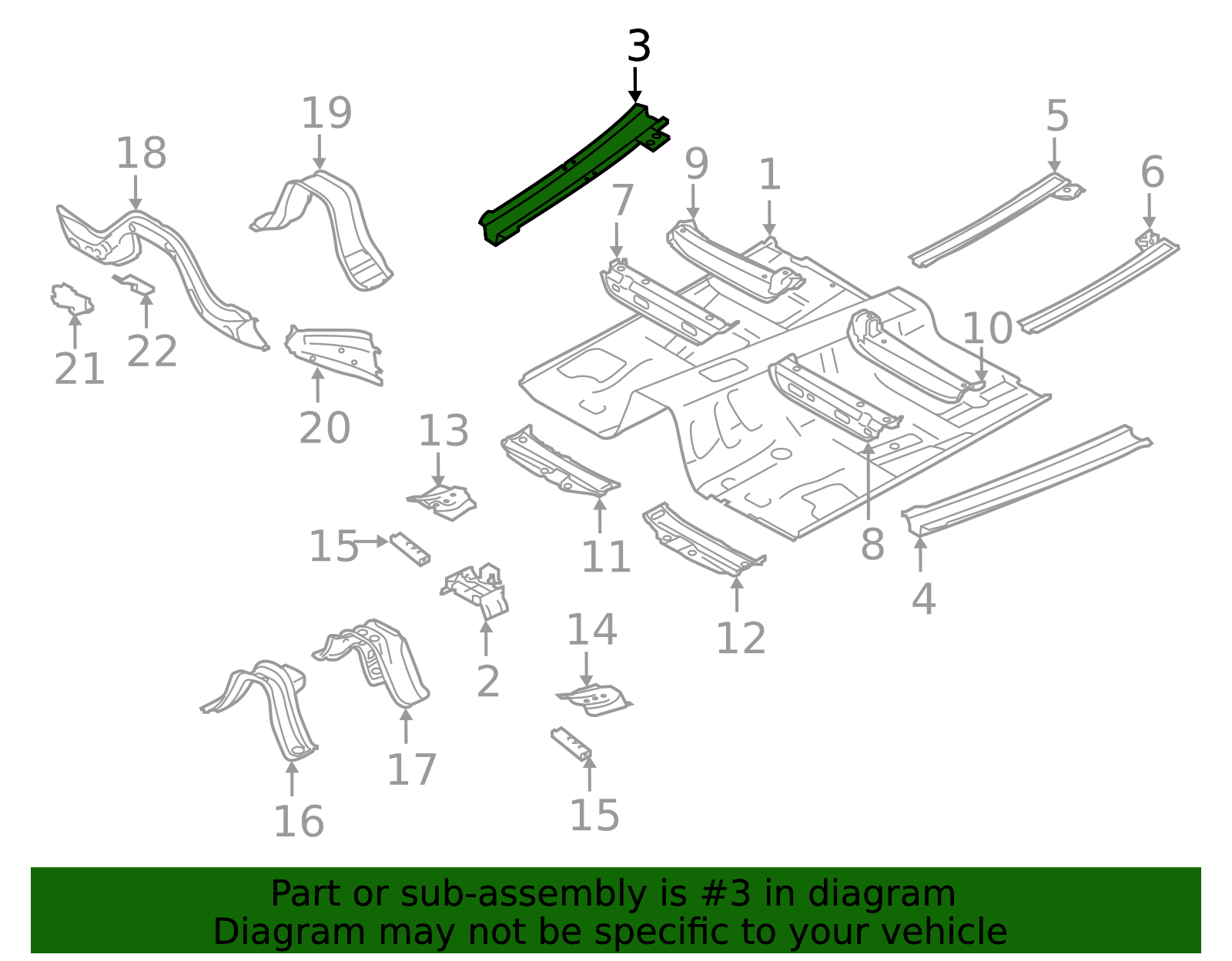 51620SJ0419P - Rear Rail Assembly 2024 Subaru Forester | Subaru Factory ...