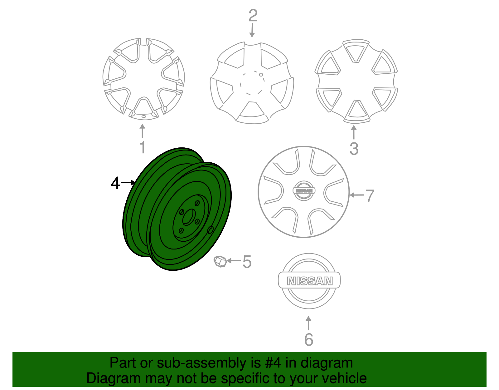 40300-ZW00A - 2009-2015 Nissan - Wheel, Steel | Anicra Nissan Parts