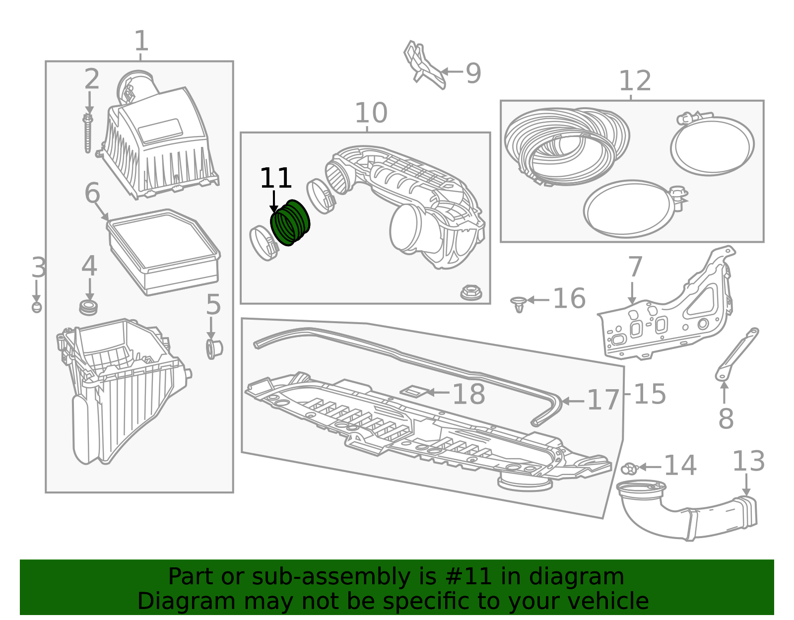 2021-2025 GM Engine Air Intake Hose Adapter 85013858 | Shop Matick ...