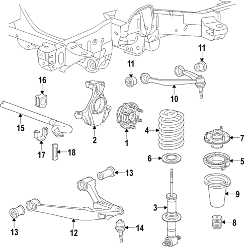 Suspension Components for 2019 Cadillac Escalade ESV | GM Parts Warehouse