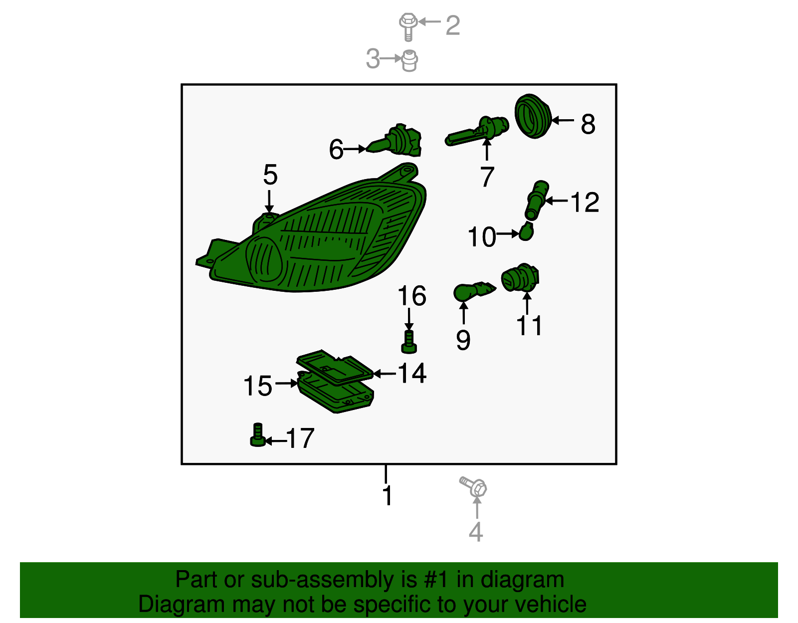 2004-2005 Toyota Sienna | Composite Assembly Right | 81110-AE020 | OEM ...