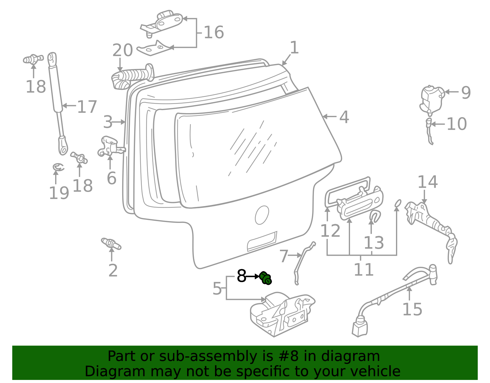 1993-2008 Volkswagen Lift-Gate Latch Control Rod Clip 191-837-199 | OEM ...