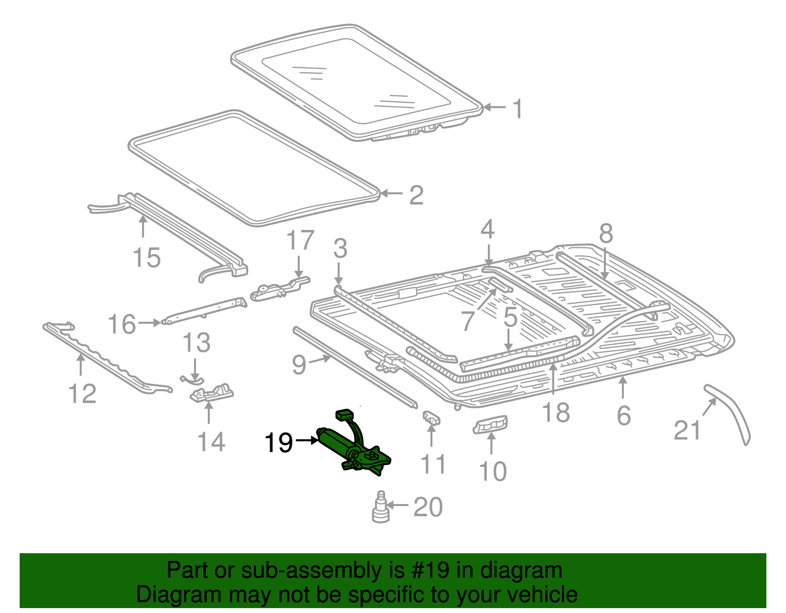 203-820-31-42 - Sunroof Motor 2001-2011 Mercedes-Benz | Mercedes-Benz ...