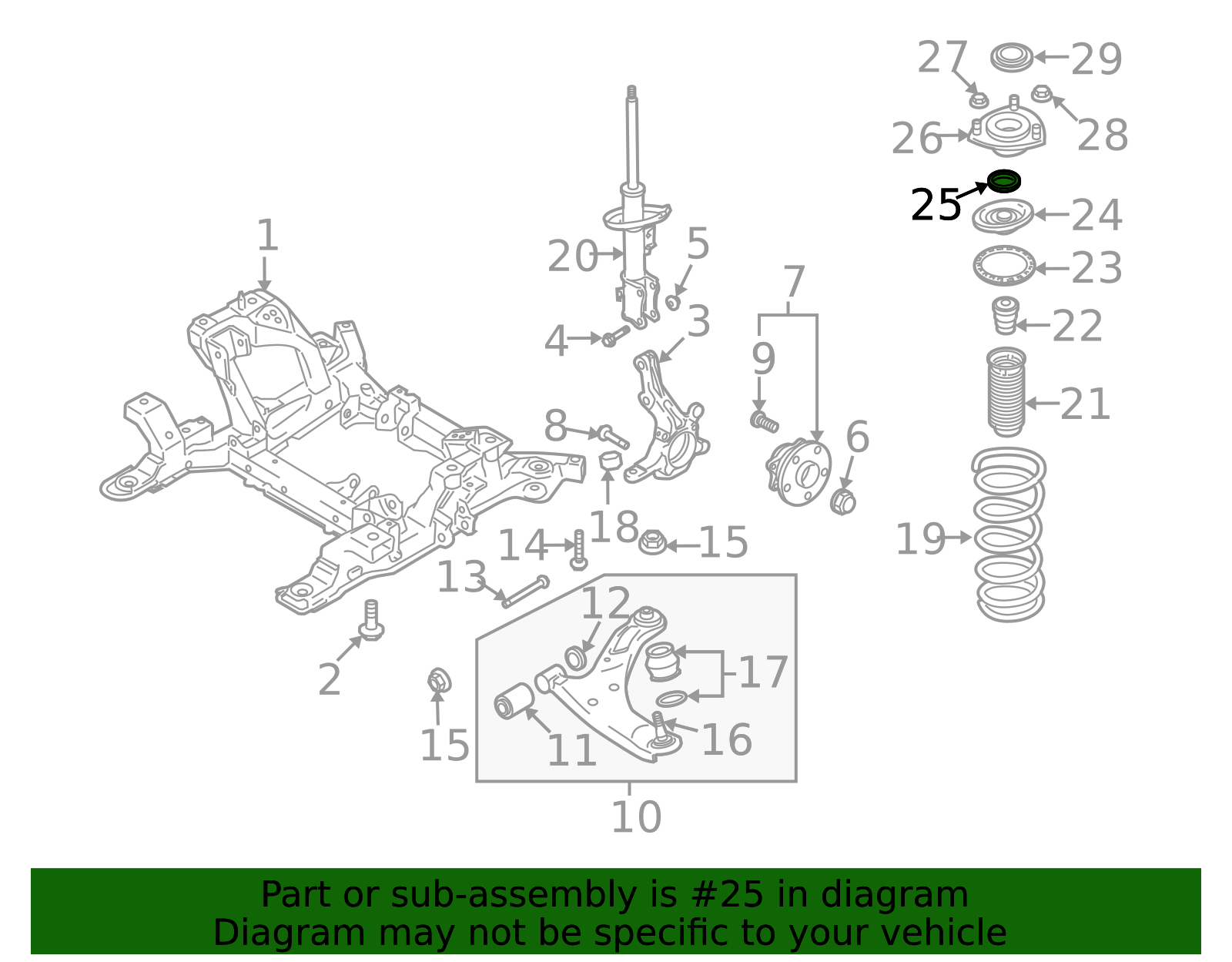 2006-2013 Suzuki Strut Bearing 41741-78K00 | Suzuki Automotive Parts