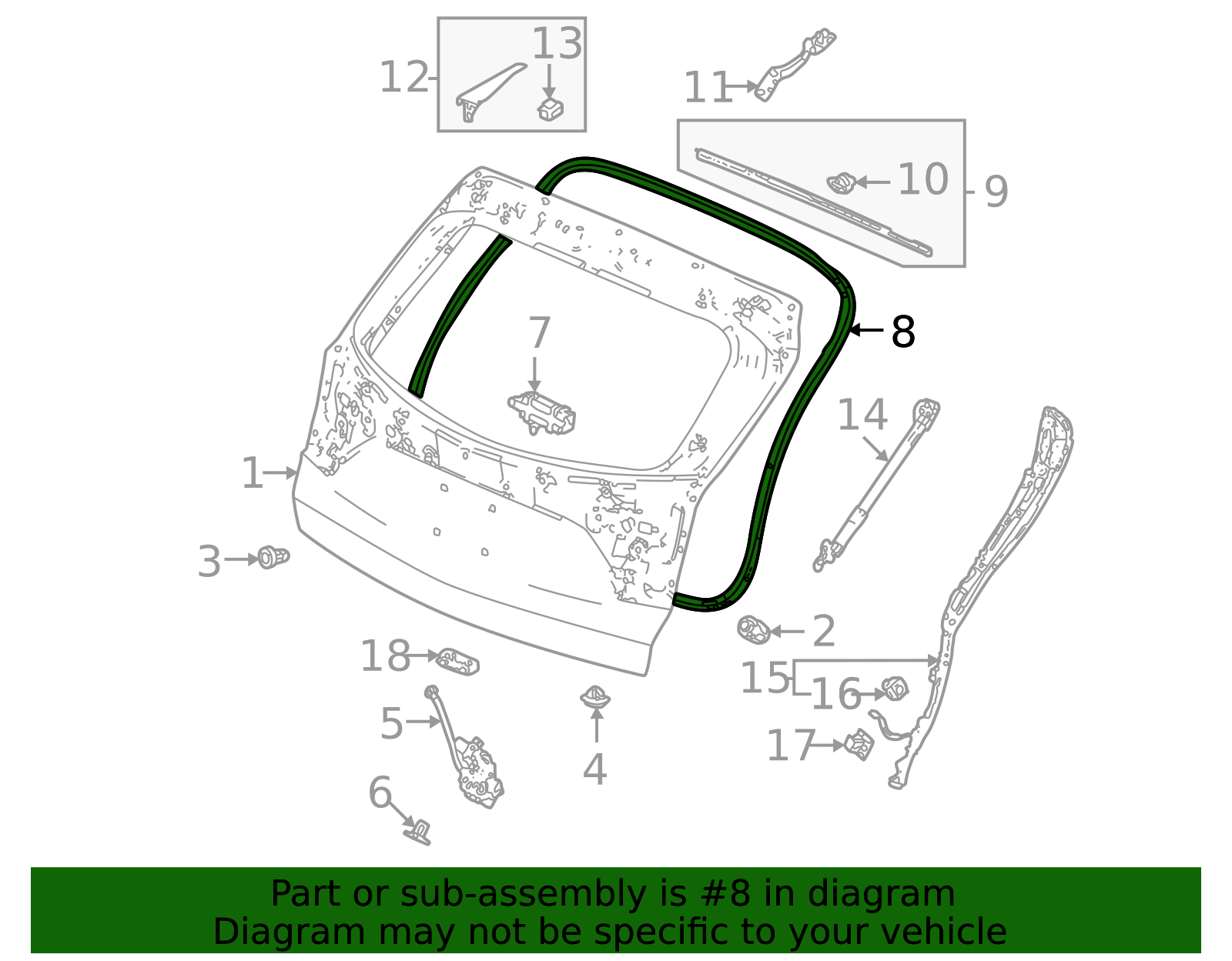 74440-TYA-A01 - High-Quality Weatherstrip for 2022-2025 Acura MDX ...