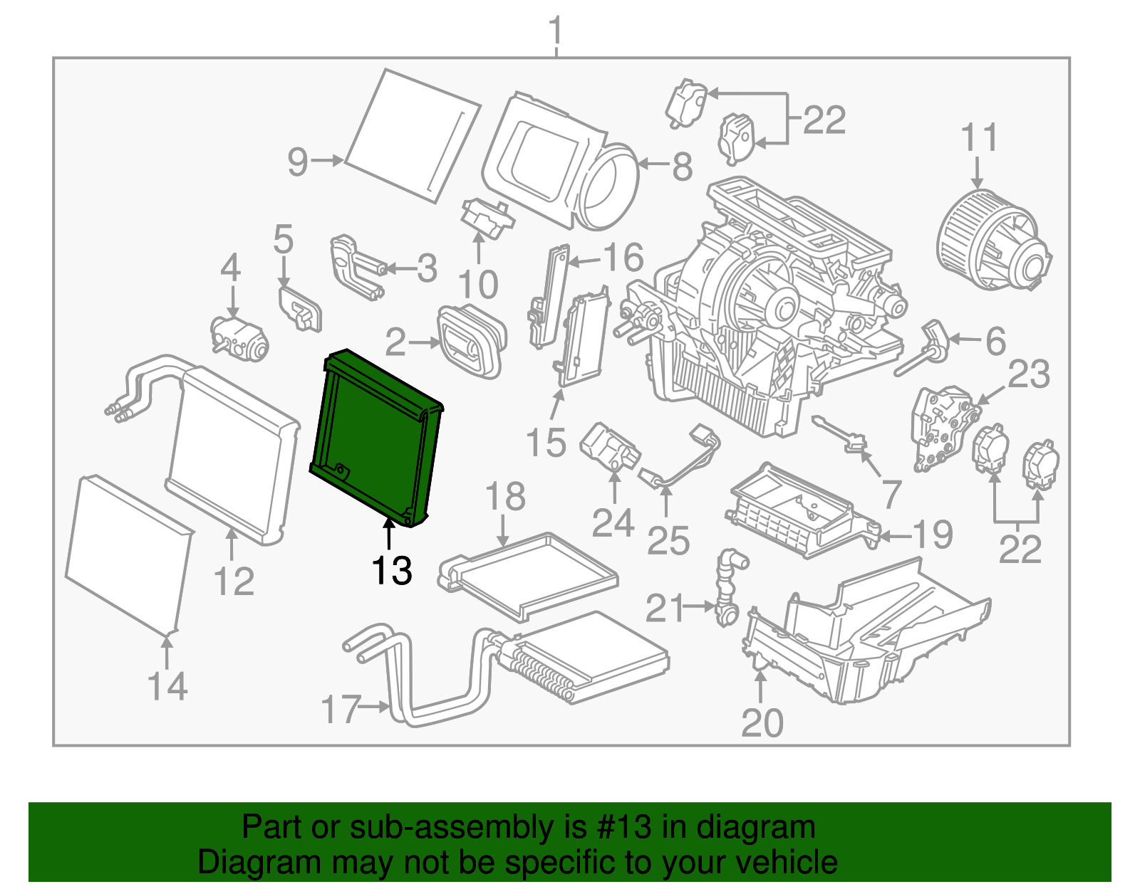 bv6z19w700a - Ford Evaporator Core Seal 2013-2023 Ford | Performance ...