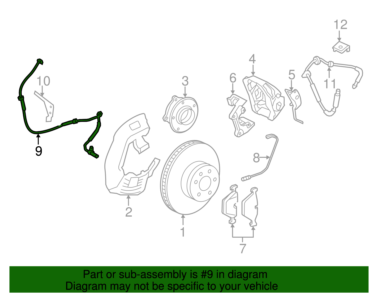 34-52-6-782-099 - ABS Wheel Speed Sensor - 2009-2013 BMW | BMW Parts ...