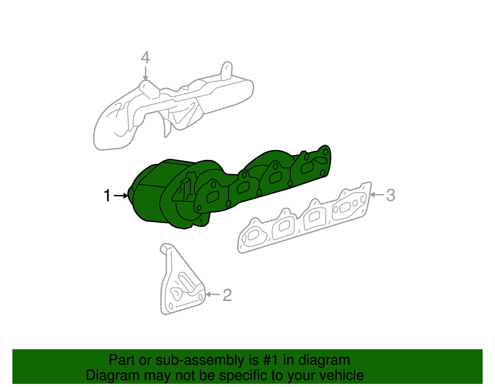 2008-2010 GM Exhaust Manifold 19418960 | GM OEM Parts Outlet
