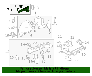 84377307 - Driver Side Front Compartment Upper Side Rail 2017-2025 ...