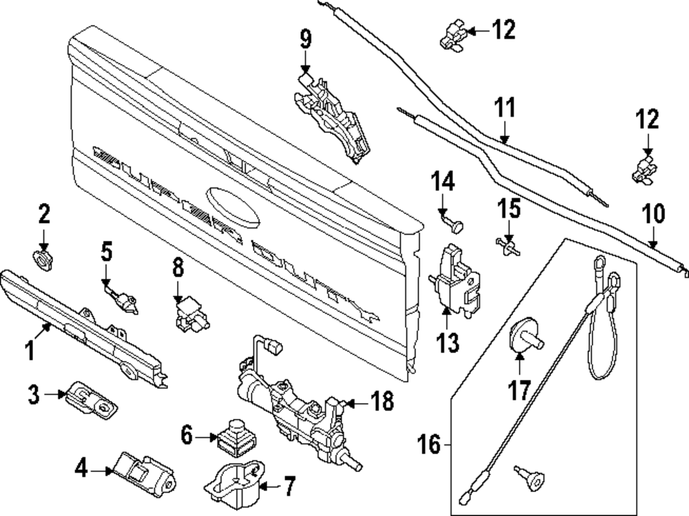 2023-2025 Ford | Tailgate Striker Plate | PC3Z-28404A42-B | Walls' Ford ...