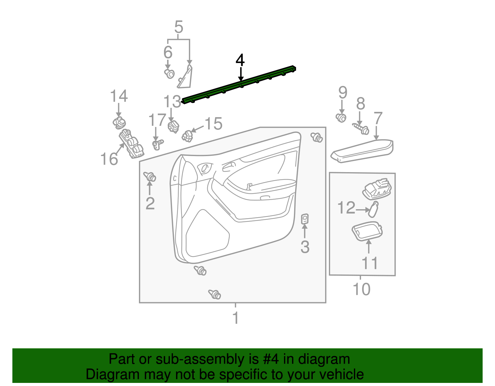 68172-35030 - 2003-2009 Toyota 4Runner - Belt Weather-Strip | Discount ...