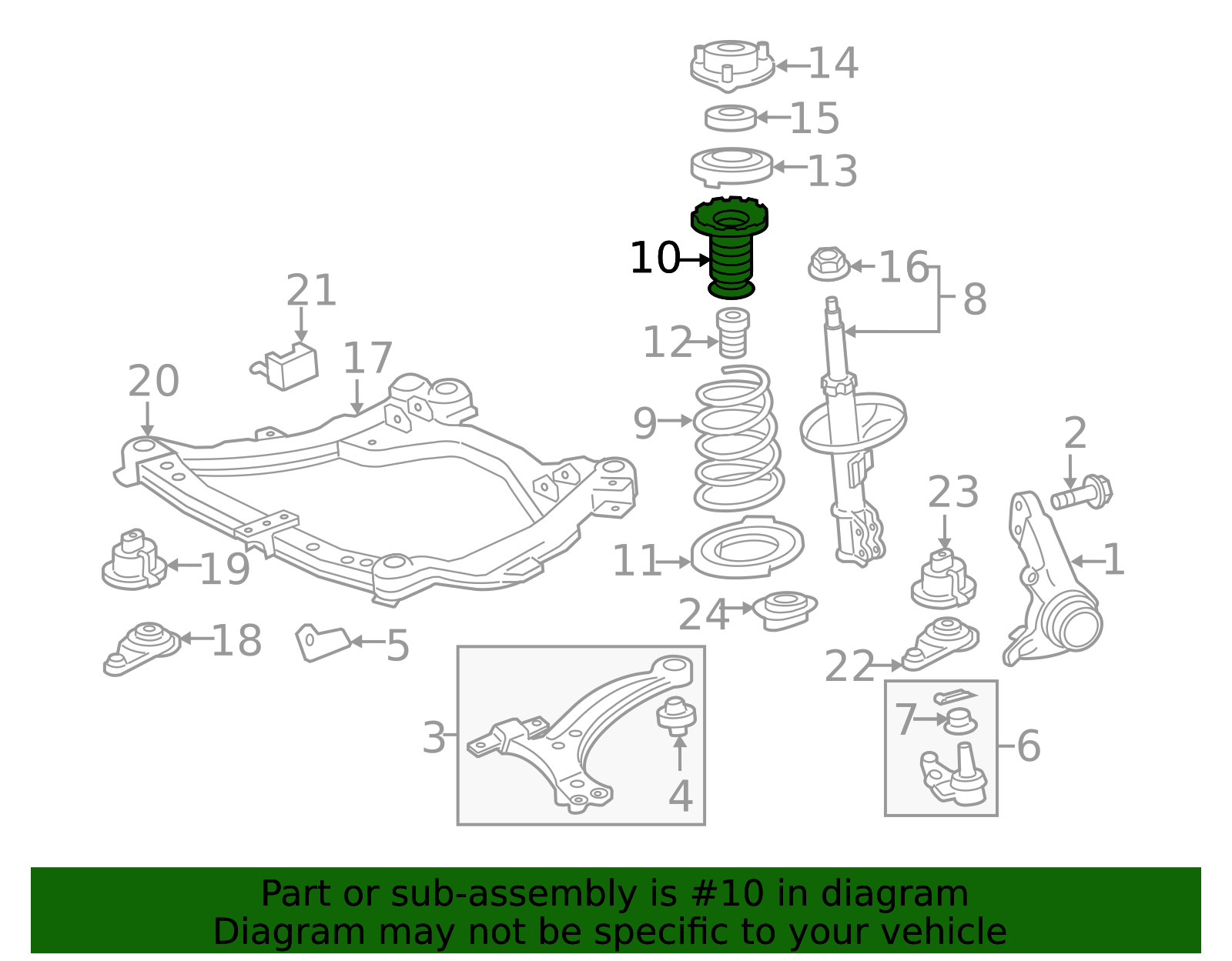 Genuine Official Toyota Upper Insulator part# 48157-33072 for 2007-2011 ...