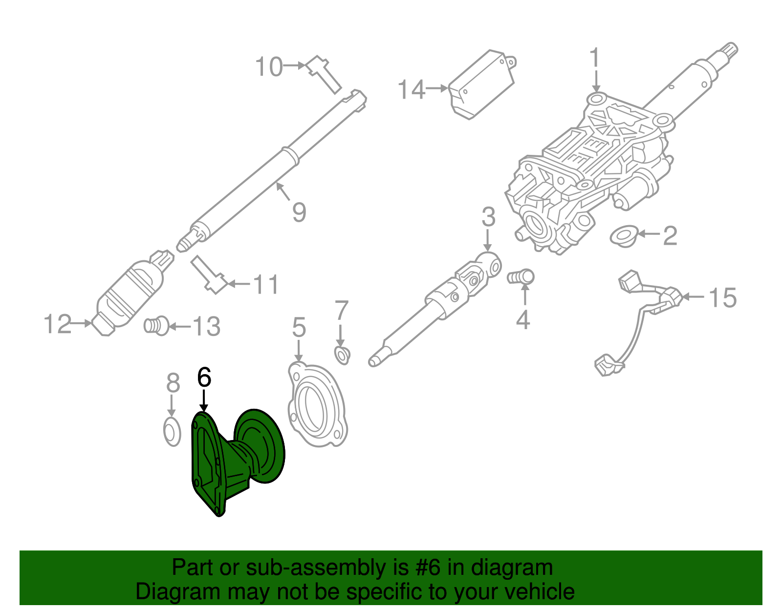2016-2020 Cadillac CT6 Intermediate Steering Shaft Boot 23420878 ...