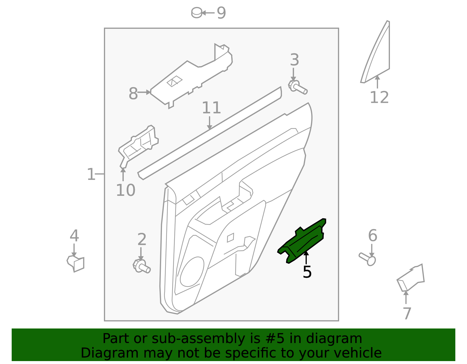 82610-2J000 - Handle, Inside 2009 Kia Borrego | Kia.Parts Store