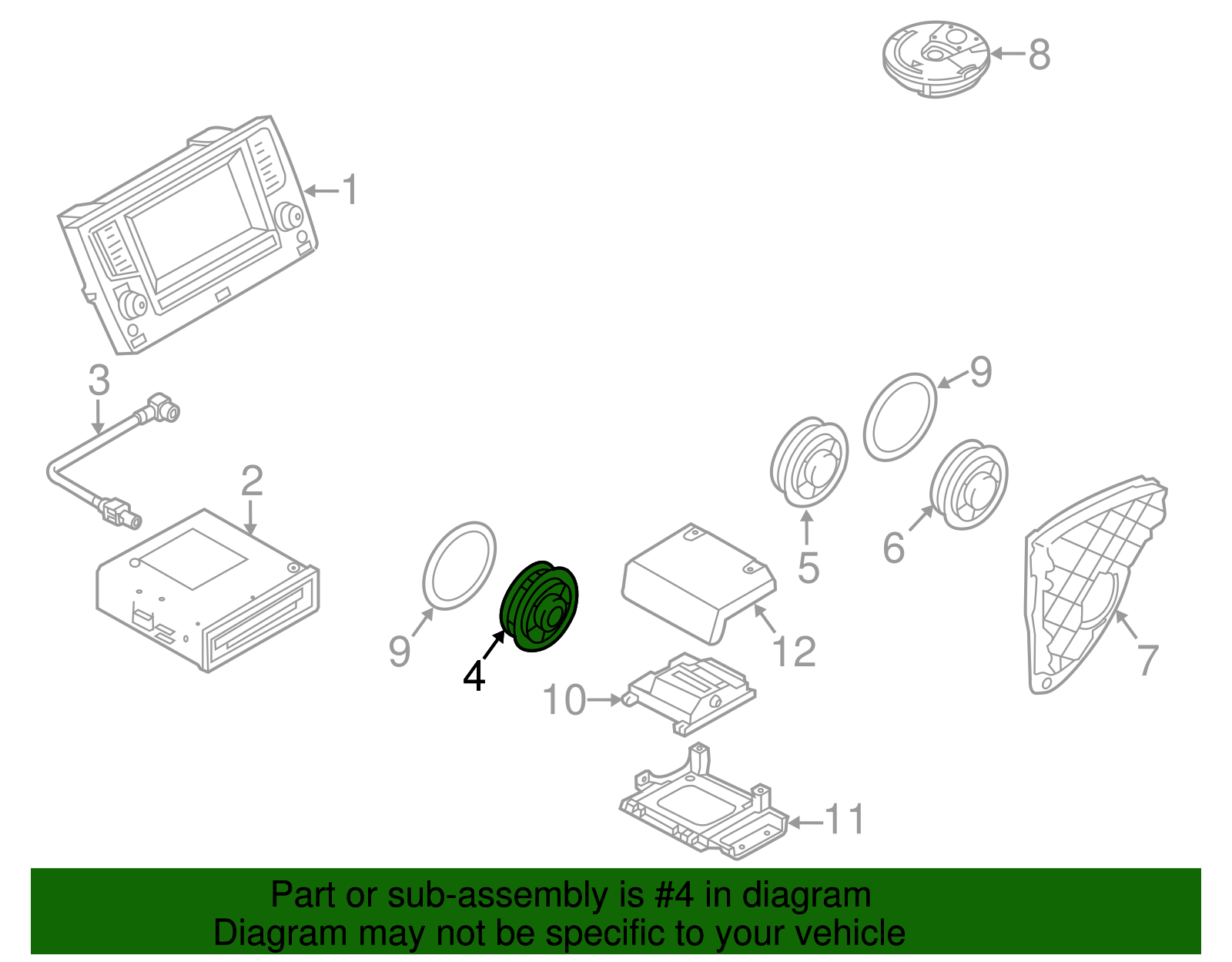 5G0-035-453-G - Speaker 2015-2019 Volkswagen | Wolfsburg Parts Direct