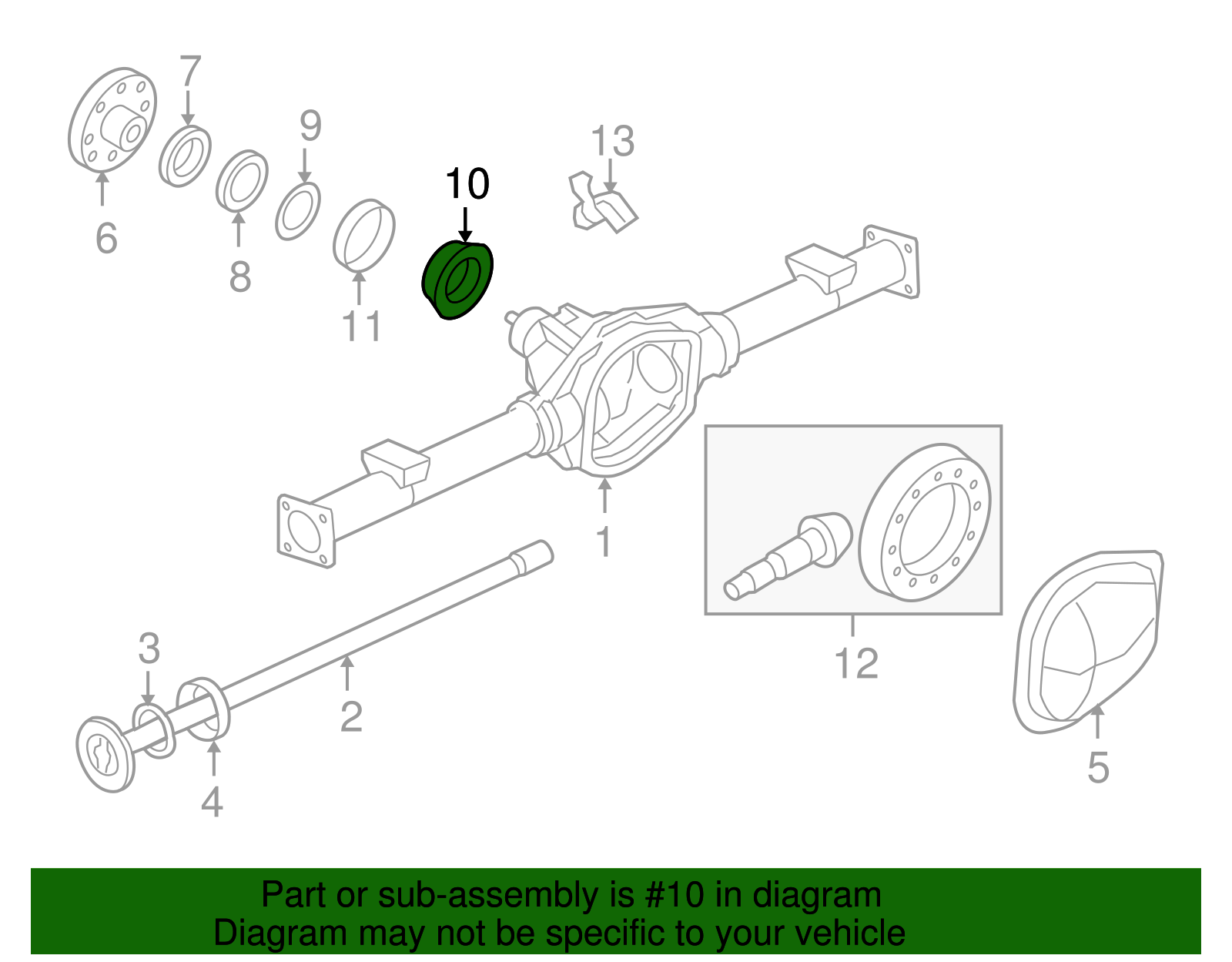 5C3Z-4630-A - Ford Differential Pinion Bearing 2005-2016 Ford ...