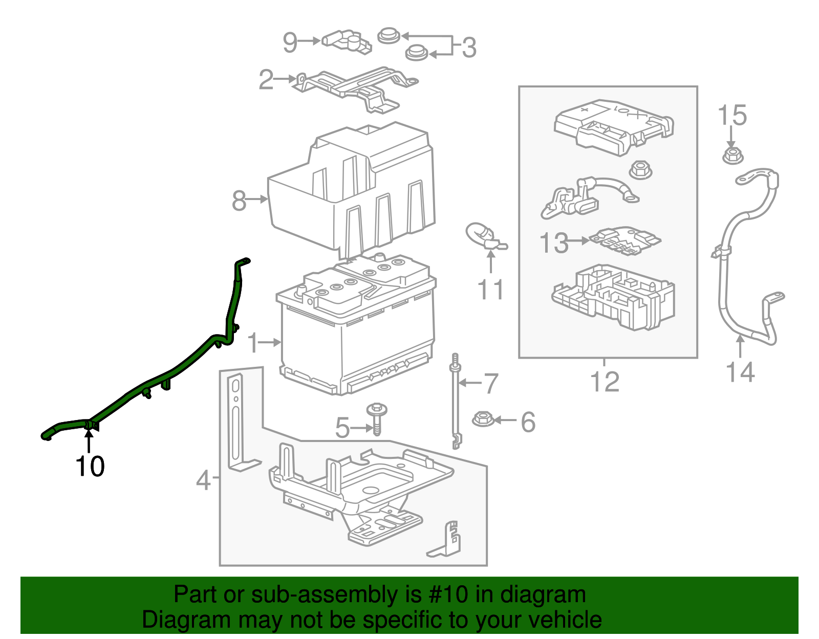 2018-2020 GM Starter Solenoid Cable 84647049 | Courtesy Parts