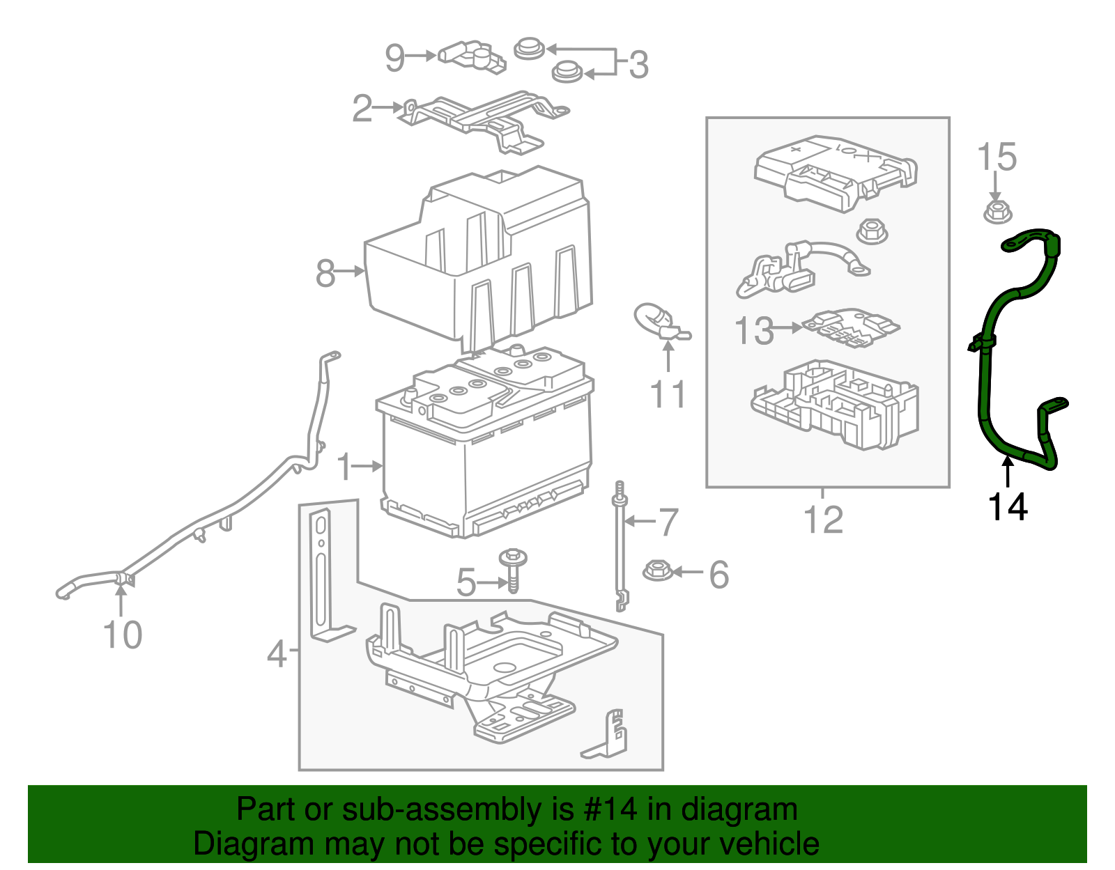 2018-2024 GM Positive Battery Junction Block Cable 84301795 | Capital ...