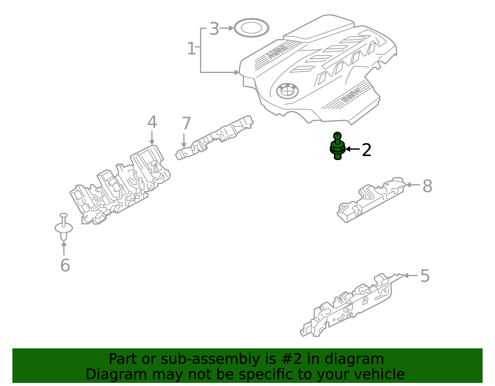BMW 2018-2025 BMW Engine Cover Ball Stud 13-71-7-577-474 | BMW ...