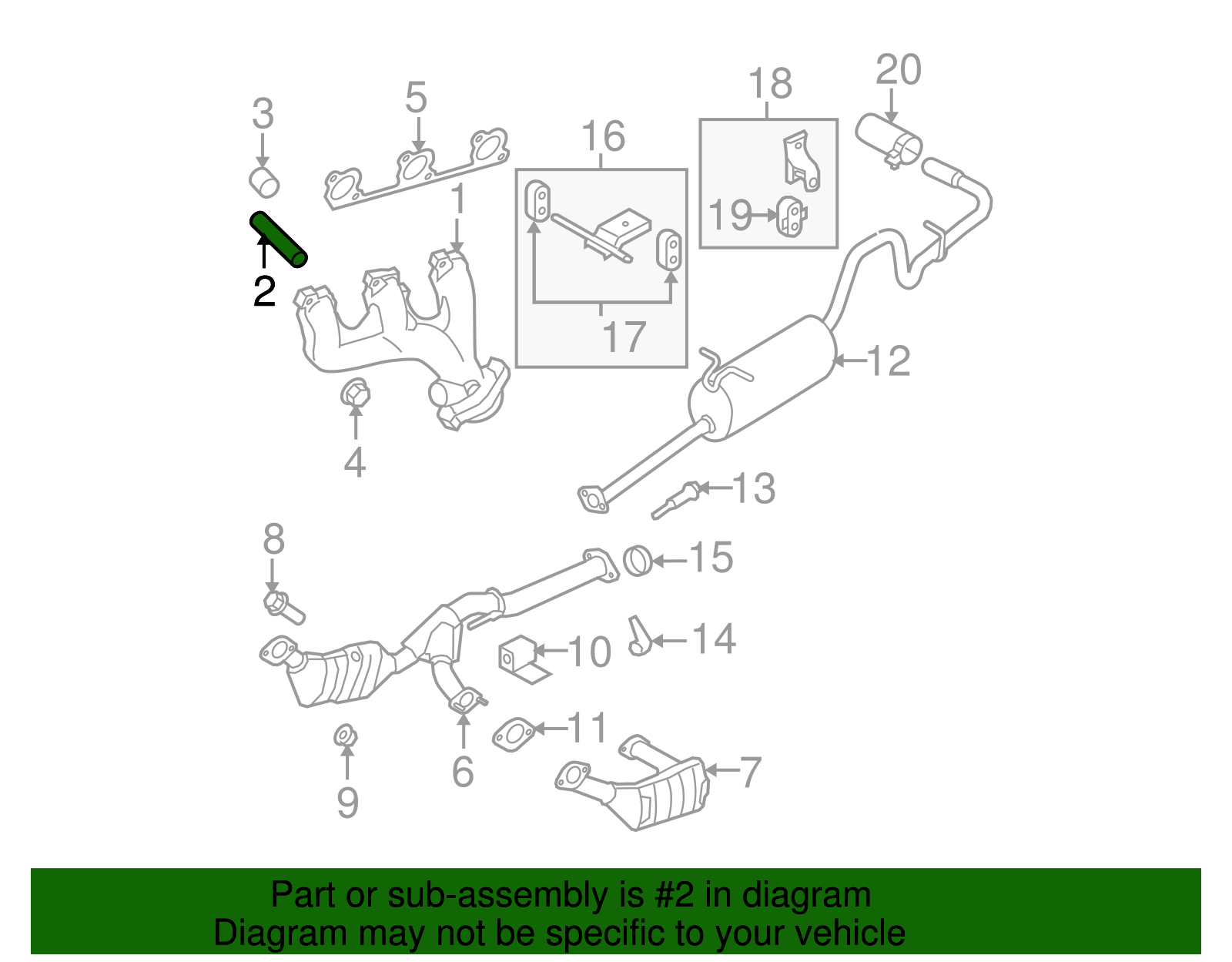2007-2011 Ford Manifold Stud -W705495-S900 | QuirkParts