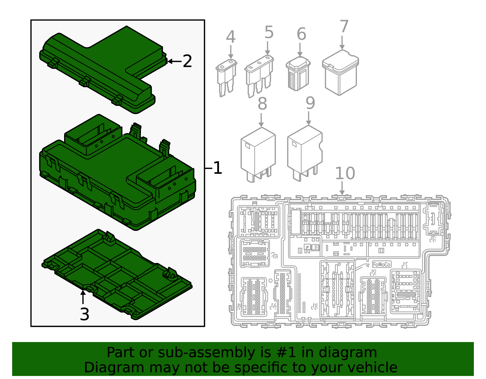 2019-2023 Ford Ranger | Fuse Box | KB3Z-14A068-B | Walls' Ford Parts