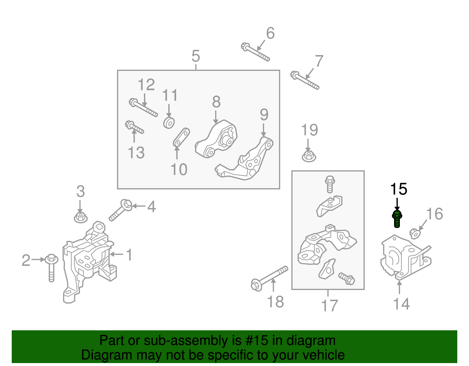 9YA0-2A-417A - Trans Mount Mount Bolt 2013-2025 Mazda | Mazda Parts Connect