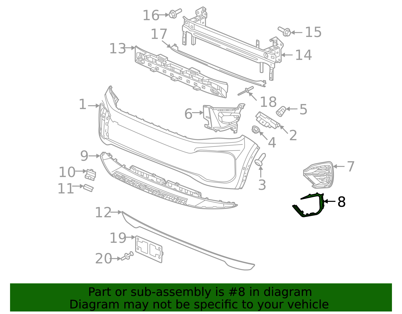 3CN-853-712-2ZZ - Outer Molding 2020-2023 Volkswagen | Wolfsburg Parts ...