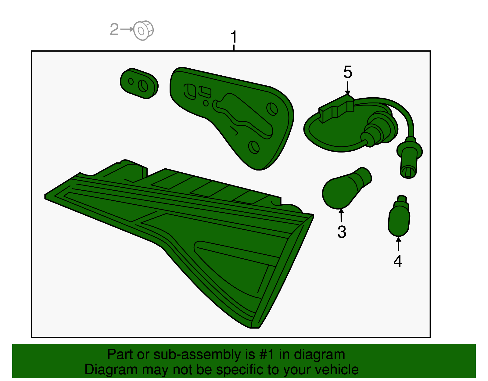 2015-2017 Hyundai Sonata Backup Lamp Assembly 92403-C2000 | OEM Parts ...