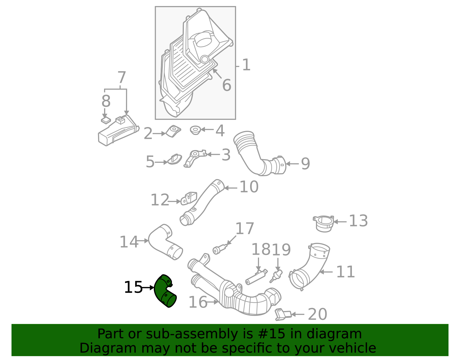 2020-2025 BMW Lower Hose 13-71-8-054-840 | BMW OEM Parts