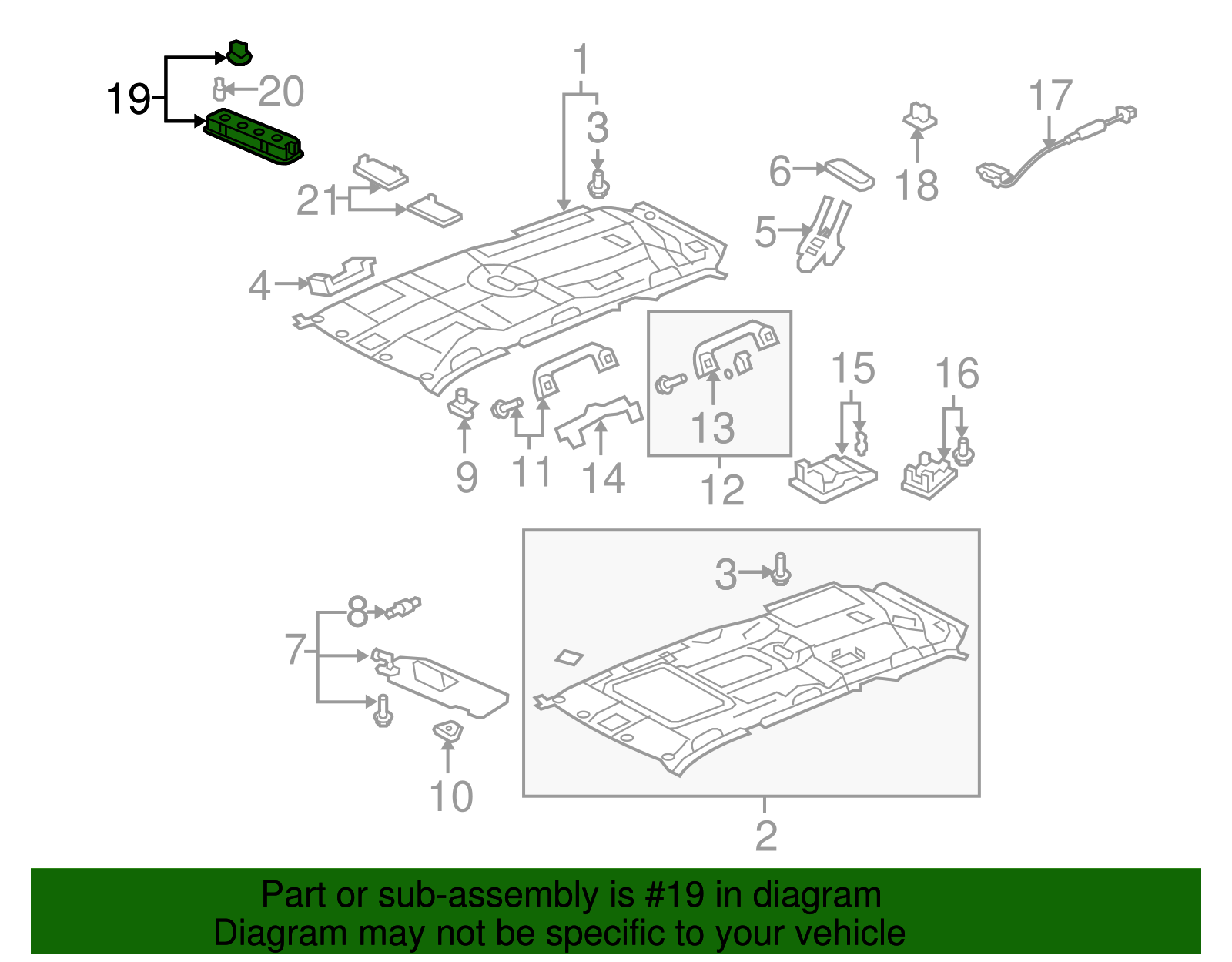 2006-2008 Honda Pilot | Dome Lamp | 34403-SEP-A01ZG | Honda OEM ...