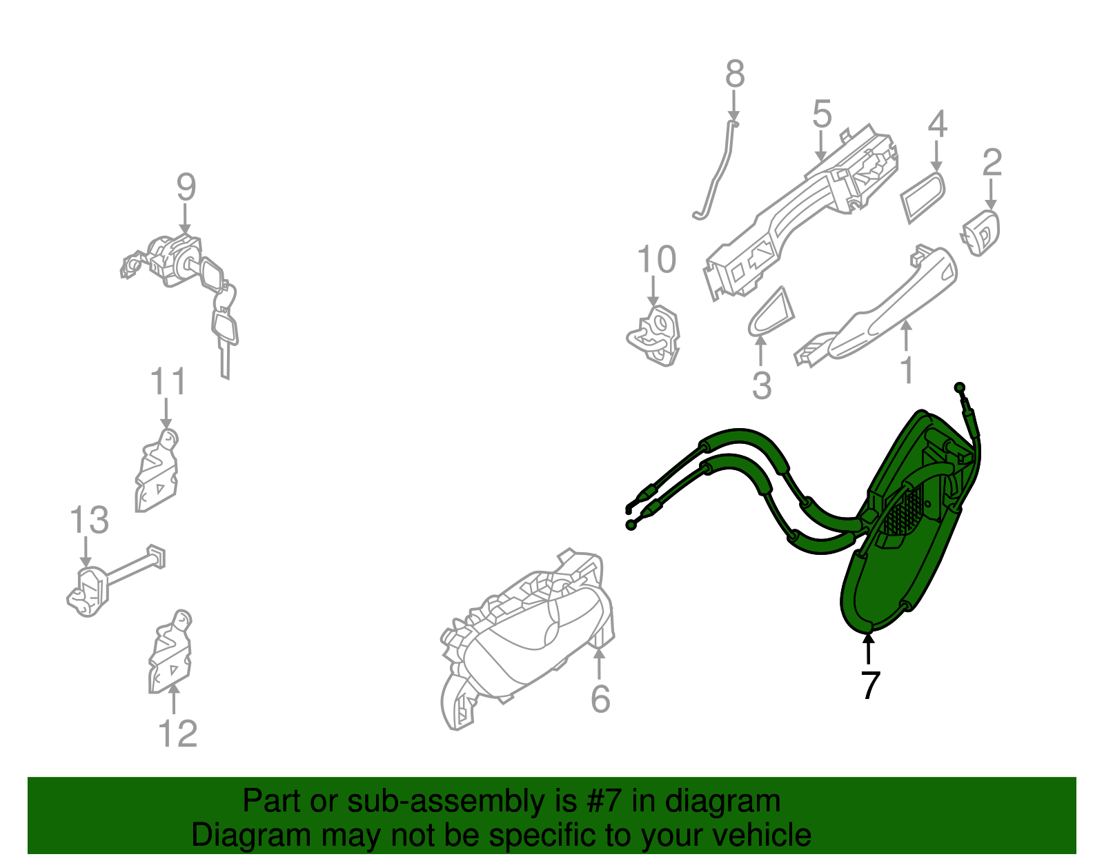 2017-2023 Nissan Lock Assembly 80500-6MA0A | Nissan Parts Central