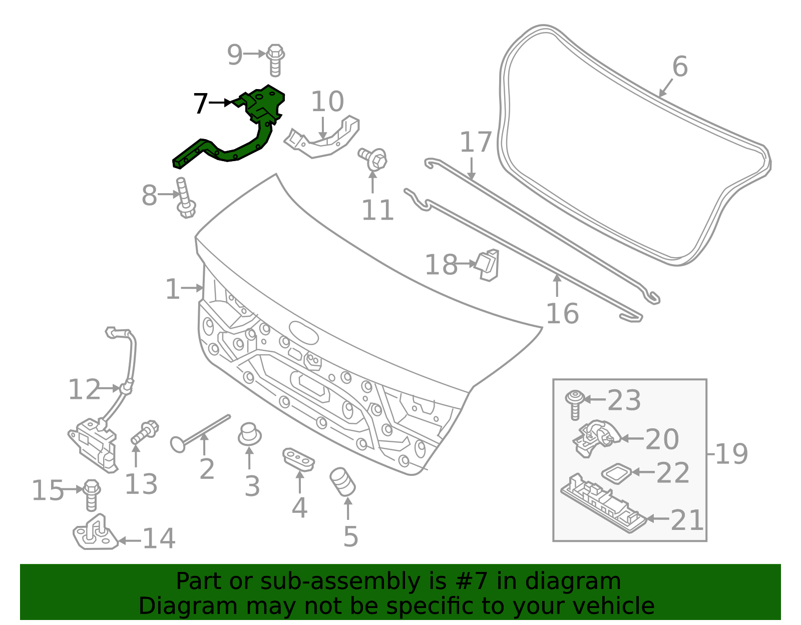 2018-2020 Kia Optima Hinge 79220-D6000 | QuirkParts