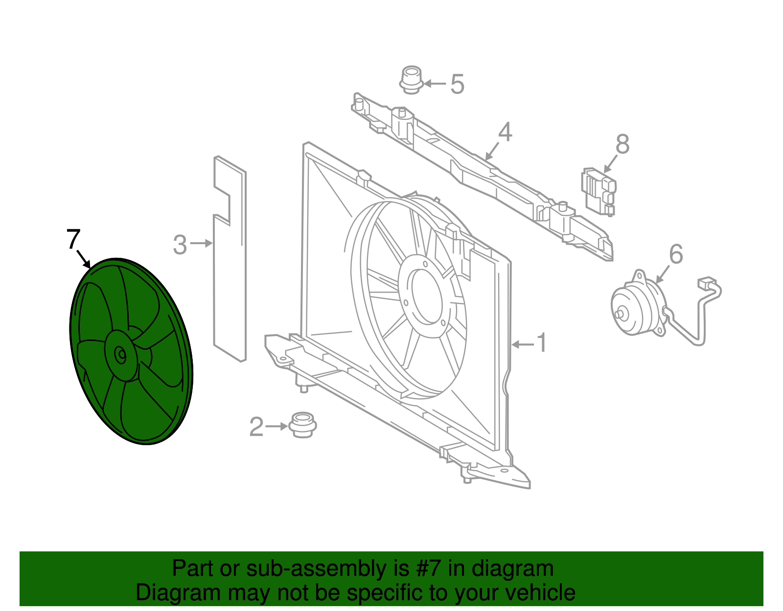 2016-2018 Toyota Fan Blade 16361-22100 | Toyota Parts Center