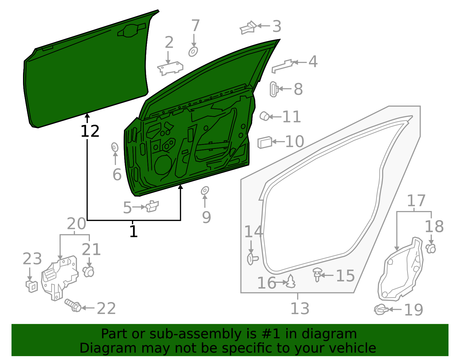 OEM 2019-2025 Toyota Door Shell Part # 67001-02461 | Modern Toyota Parts