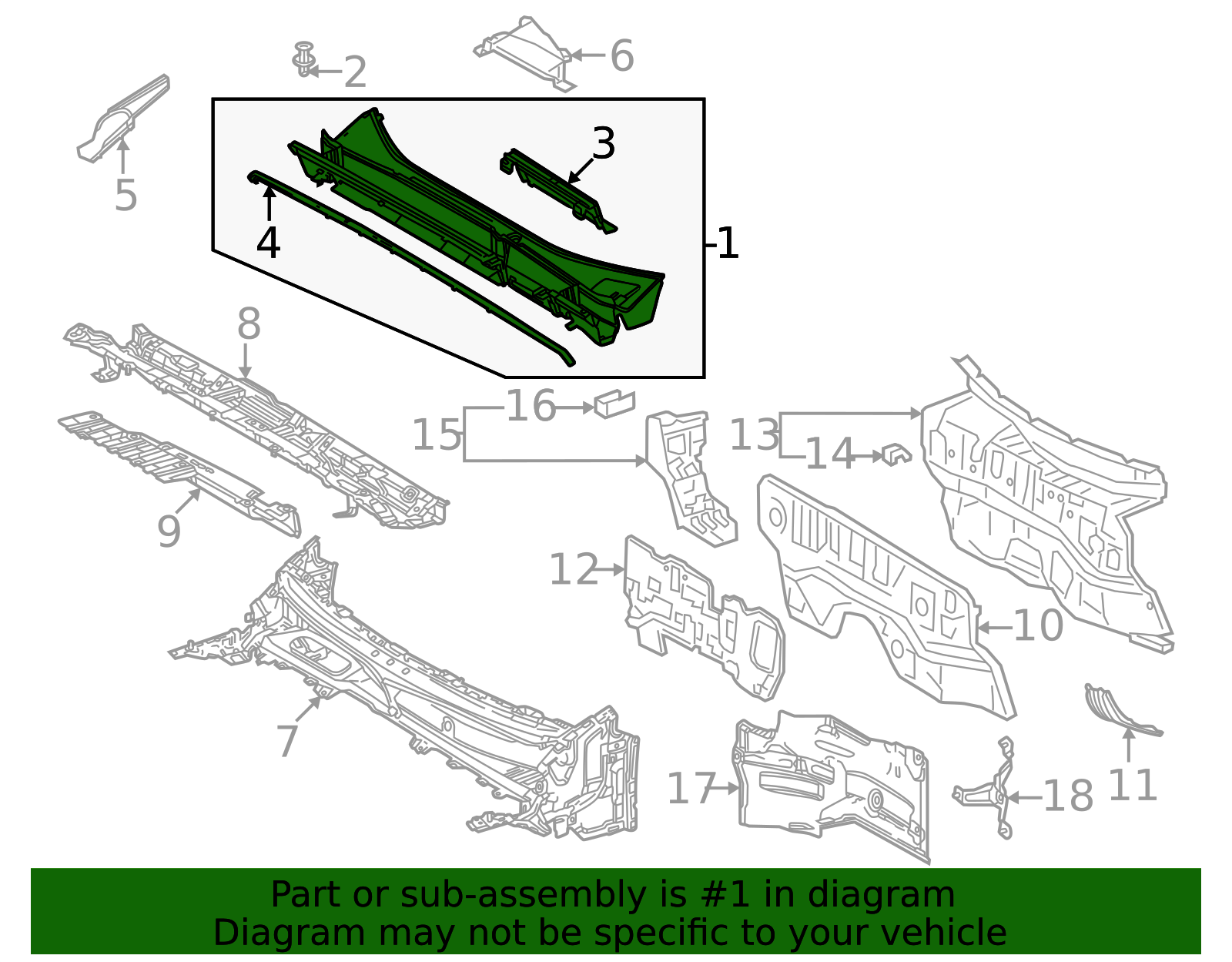 2022-2025 Lexus Cowl Grille 55708-F6020 | OEM Parts Online