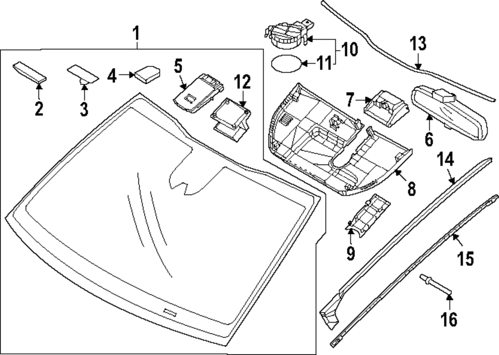 2023-2025 Kia Windshield Molding 86121-AT000 | Kia OEM Parts Outlet