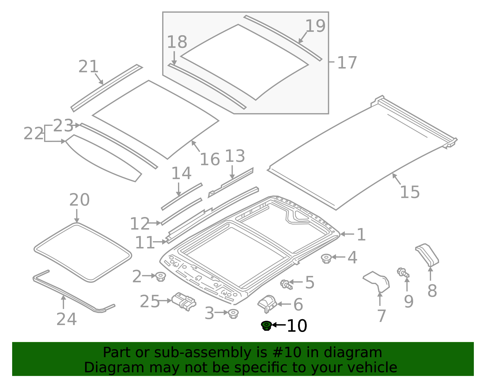01225N6031 - Roof Luggage Carrier Side Rail Nut 2014-2026 INFINITI ...