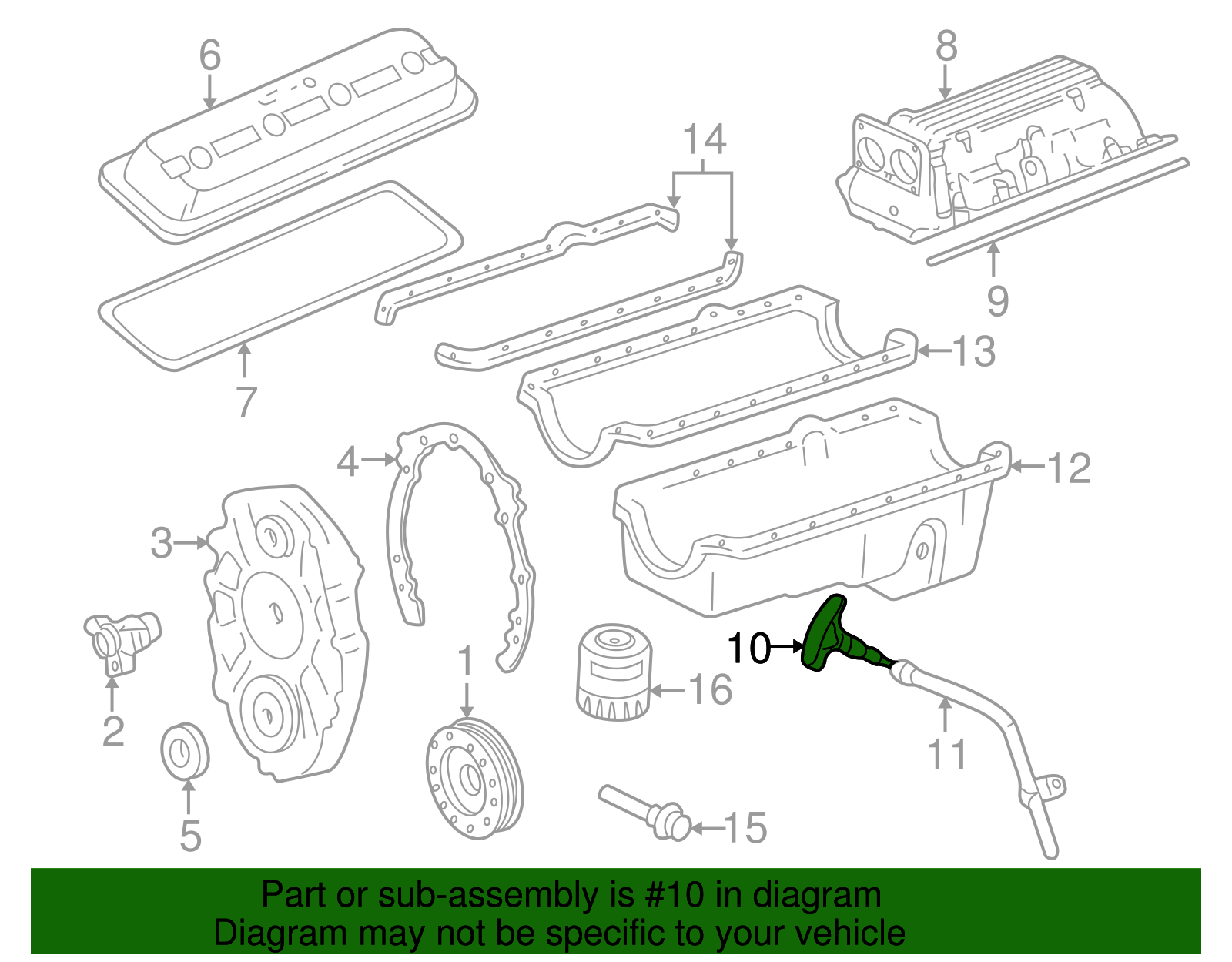 1995-1997 GM Oil Level Indicator 12551144 | Awesome Parts