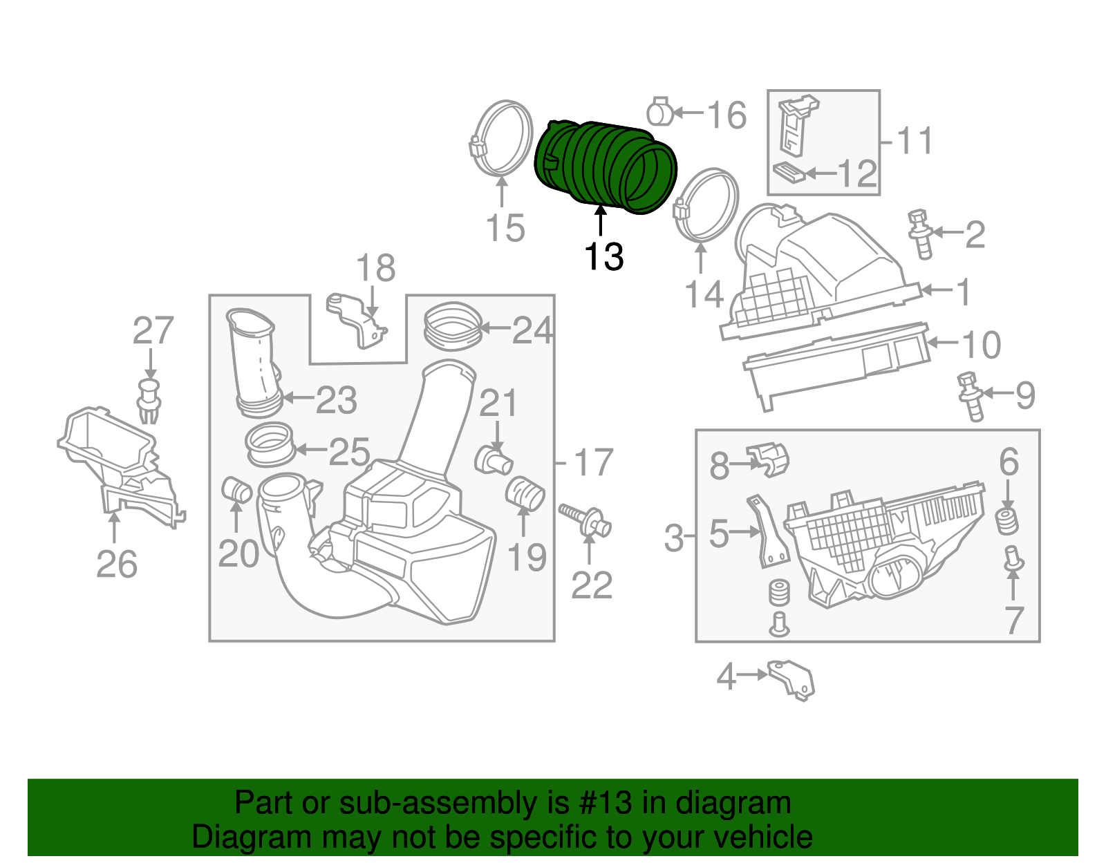 Genuine OEM Acura - Air Flow Tube Part# 17228-RKG-A00 | Acura Parts For ...
