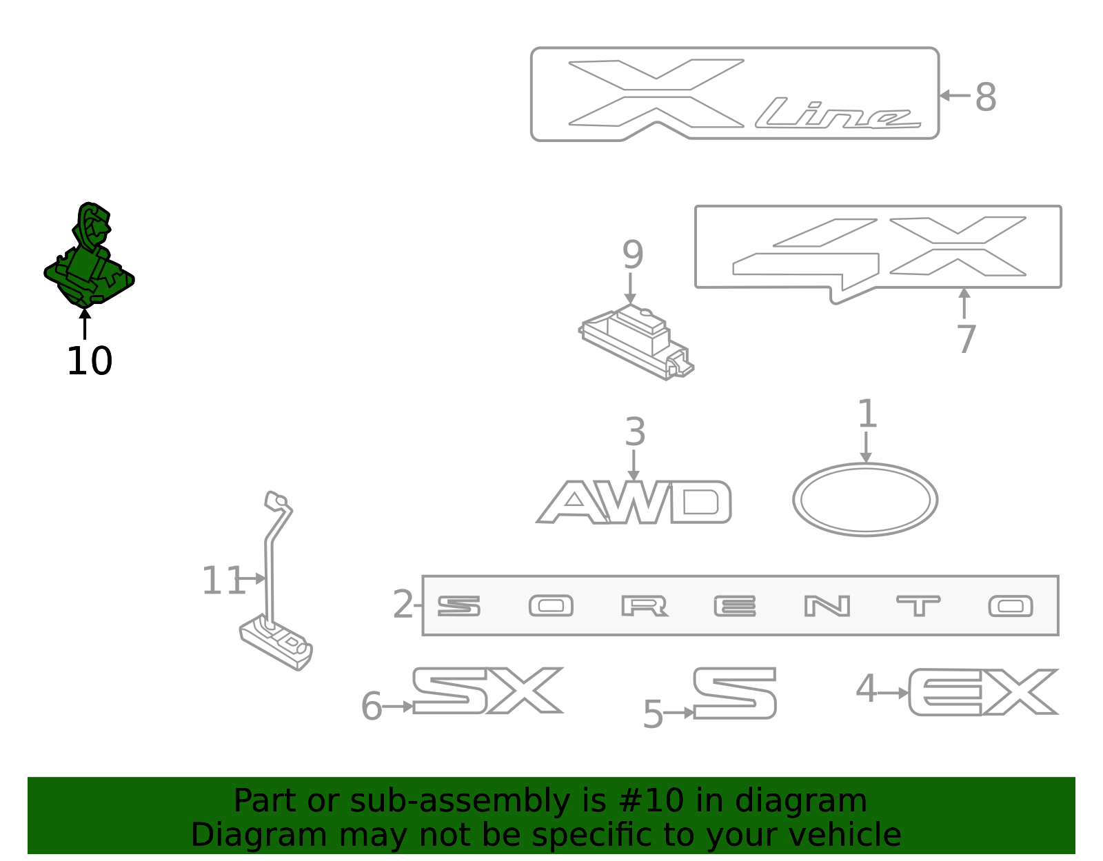 99240-P2100 - Rear Camera 2021-2024 Kia Sorento | Kia.Parts Store
