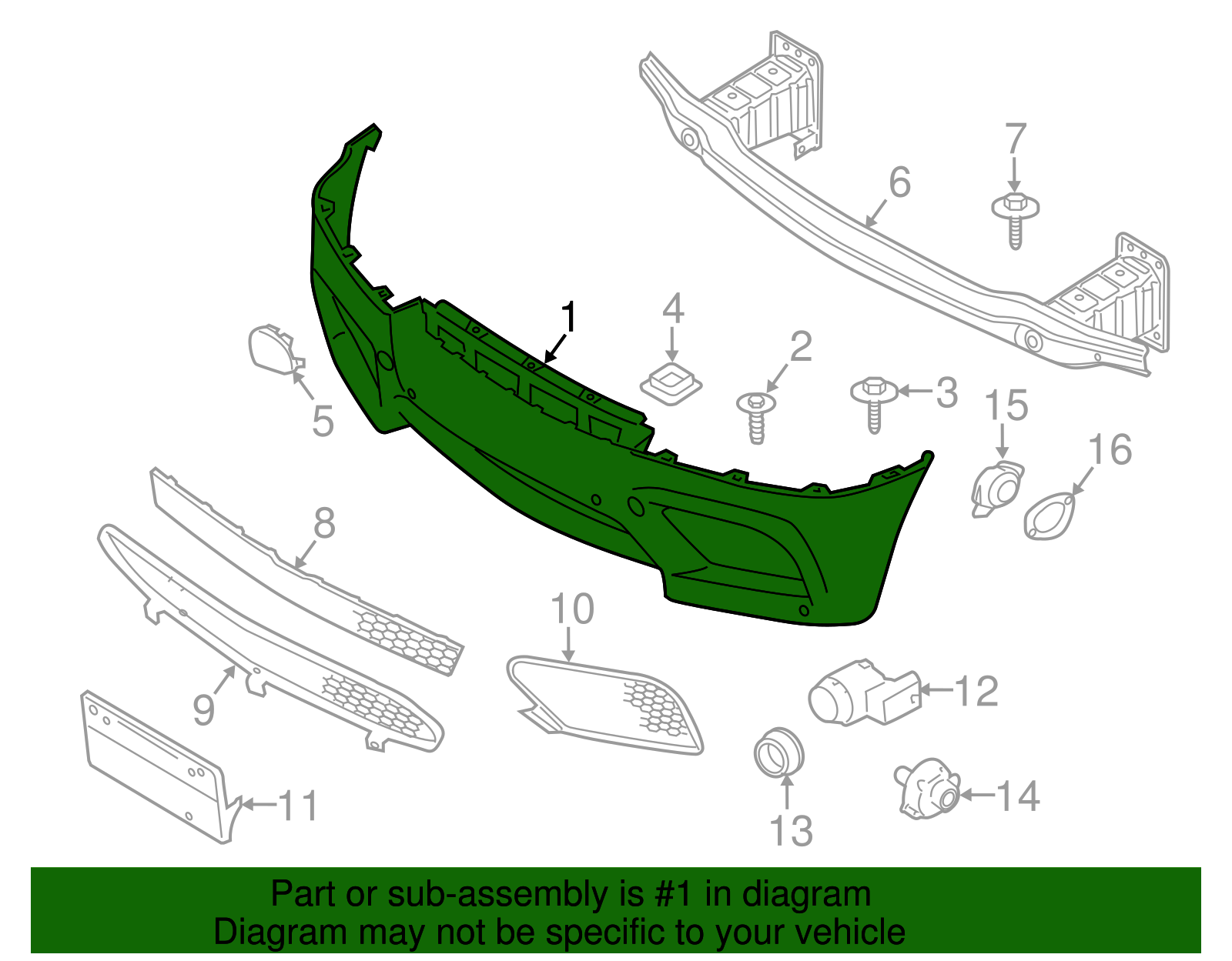 51117258347 - 2010-2014 BMW Bumper Cover (51-11-7-258-347) | BMW of ...