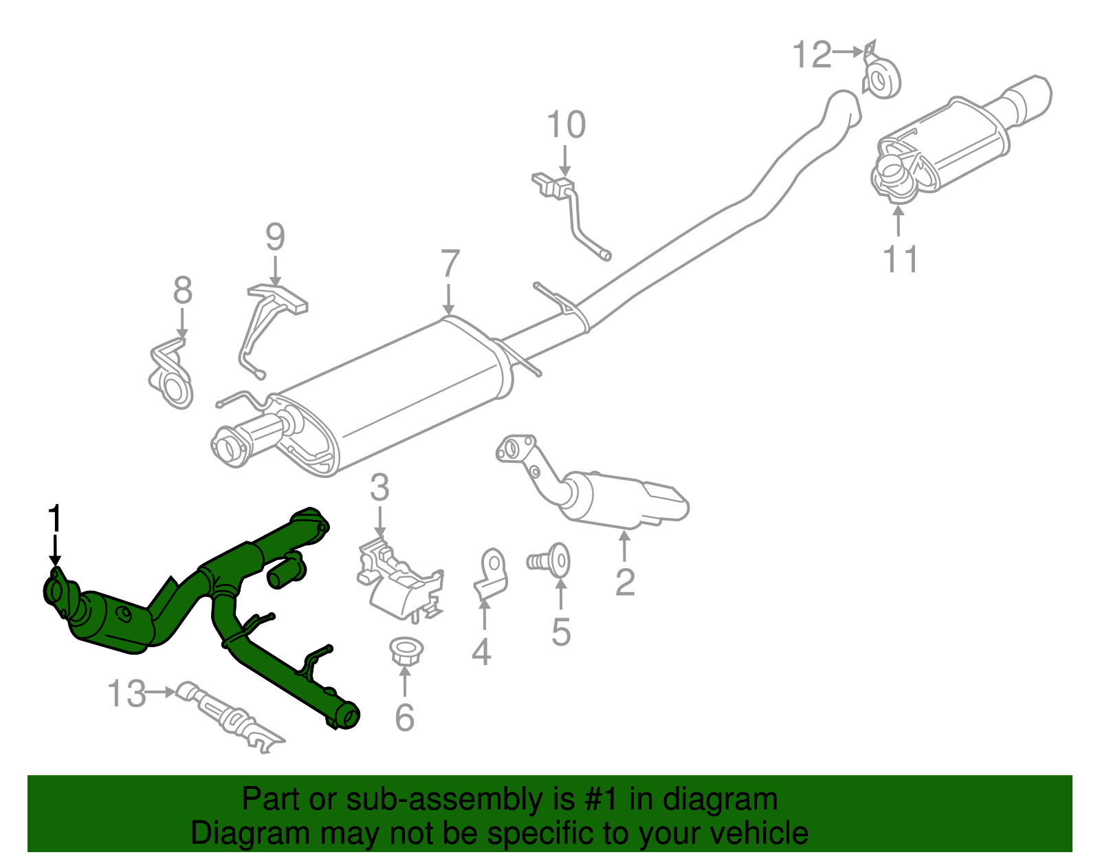 2015-2017 Ford | Catalytic Converter | FL1Z-5E212-C | Walls' Ford Parts
