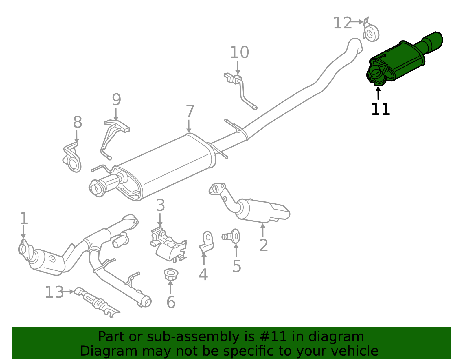 2015-2017 Ford Exhaust Pipe gl7z5201a | TascaParts.com