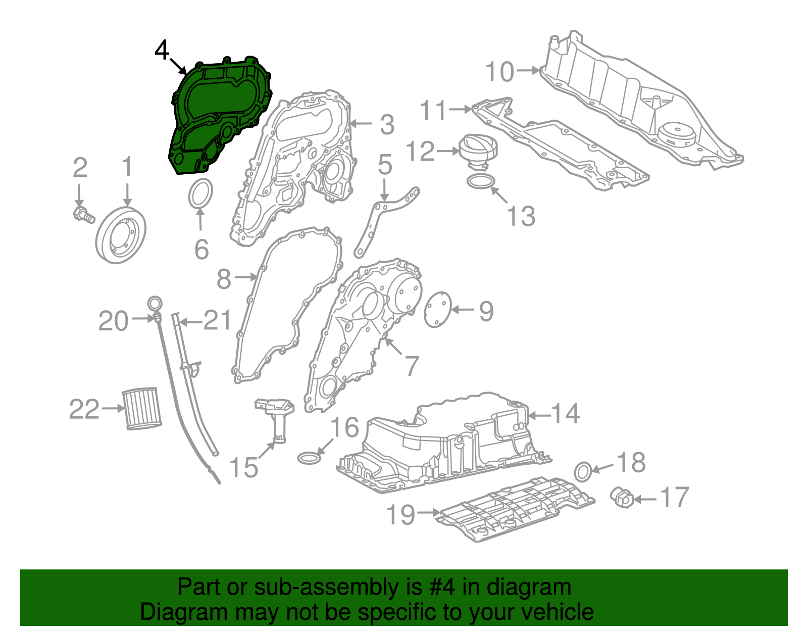 2008-2012 Land Rover LR2 Inner Timing Cover Gasket LR025790 ...