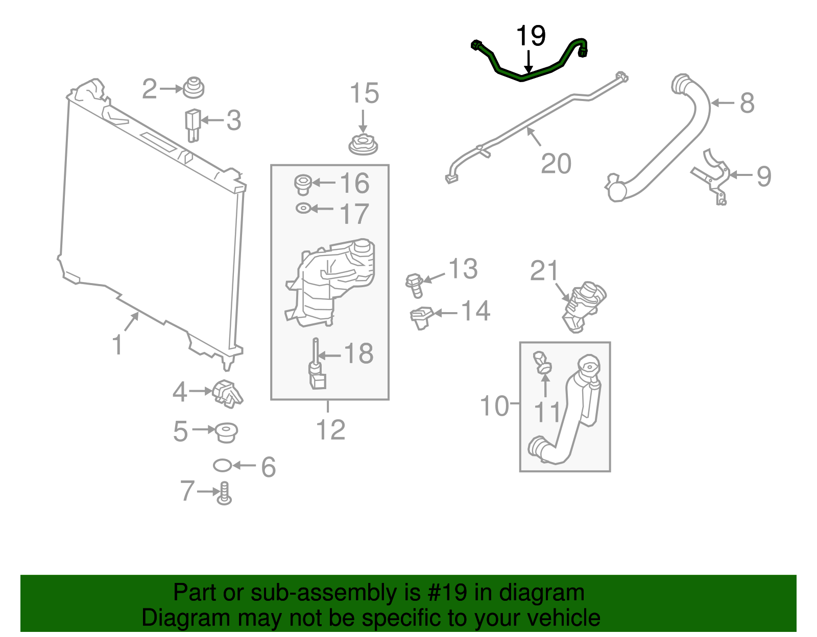 2013 Land Rover Range Rover Reservoir Hose LR035629 | LandRoverParamusParts