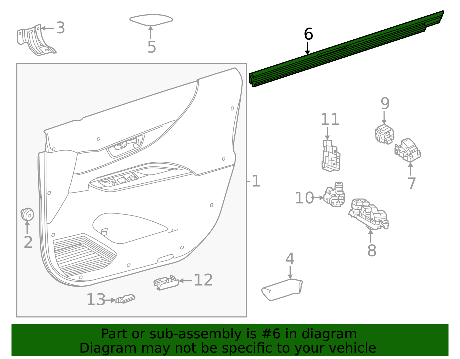 2021-2024 Toyota Venza Belt Weather-Strip 68171-48080 | Toyota Parts Center
