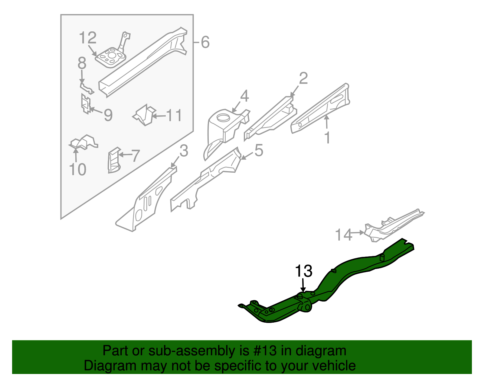 2003-2005 Subaru Forester 2003-2005 Subaru Forester - Lower Frame ...