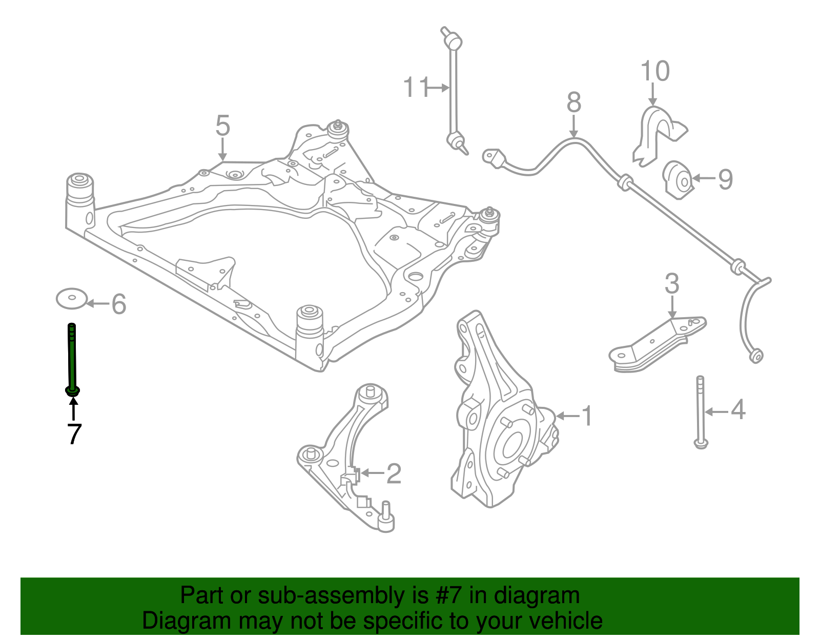 54459-JA000 - Suspension Cross-Member Bolt 2013-2020 Infiniti ...