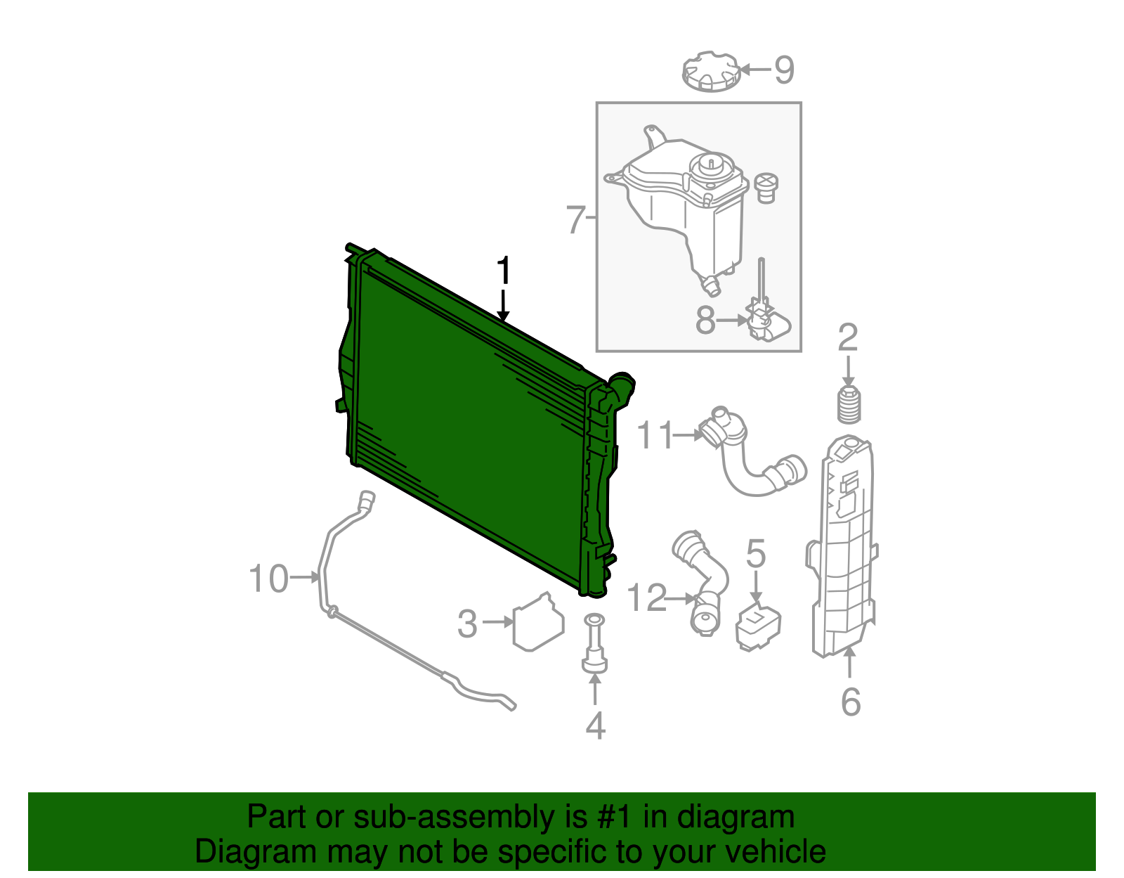 17117537292 - 2007-2013 BMW Radiator (17-11-7-537-292) | BMW of South ...